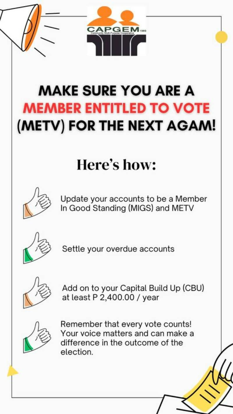 Attention CAPGEM Members: Ensure Your Voting Eligibility for AGAM 2025 by Updating Your Accounts ...