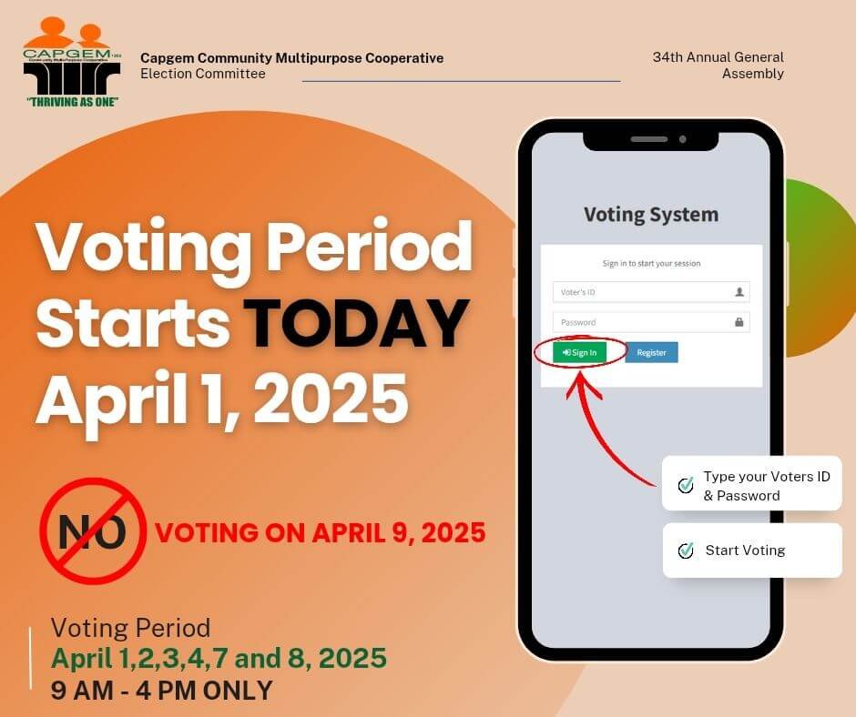 Your Voice Matters: Vote in the CAPGEM Elections! - CAPGEM Community Multi-Purpose Cooperative